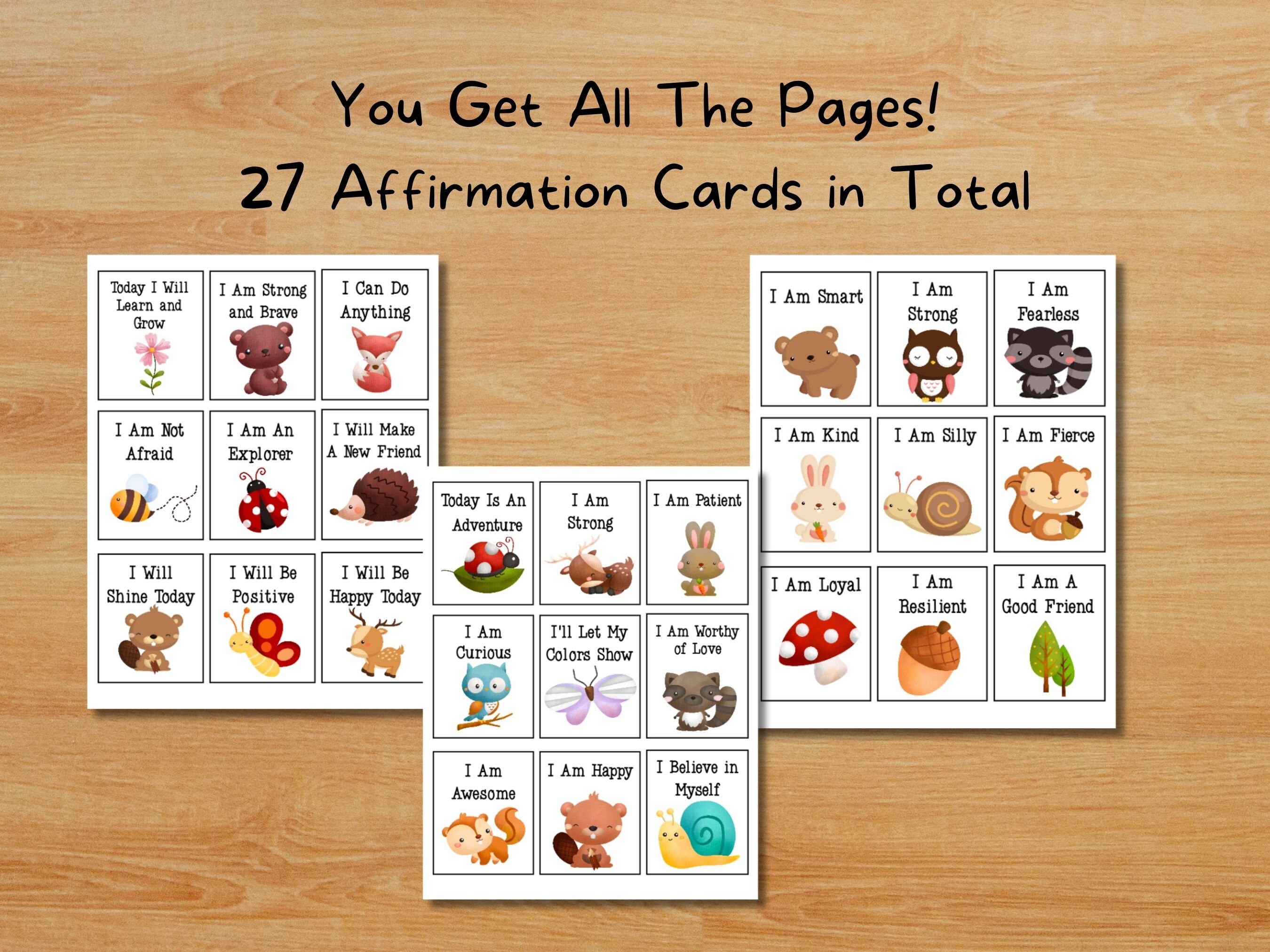Lunchbox Notes for Kids Printable Daily Positive Affirmations ...