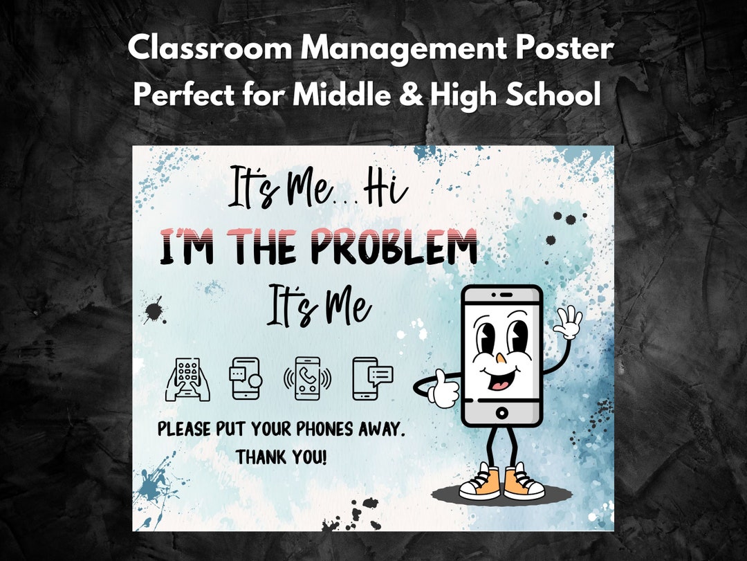 High School Classroom Management Poster Cell Phone, Motivational ...