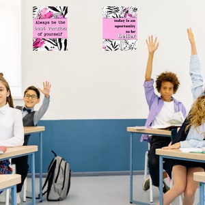 Growth Mindset Boho Classroom Posters High School Counseling Office ...