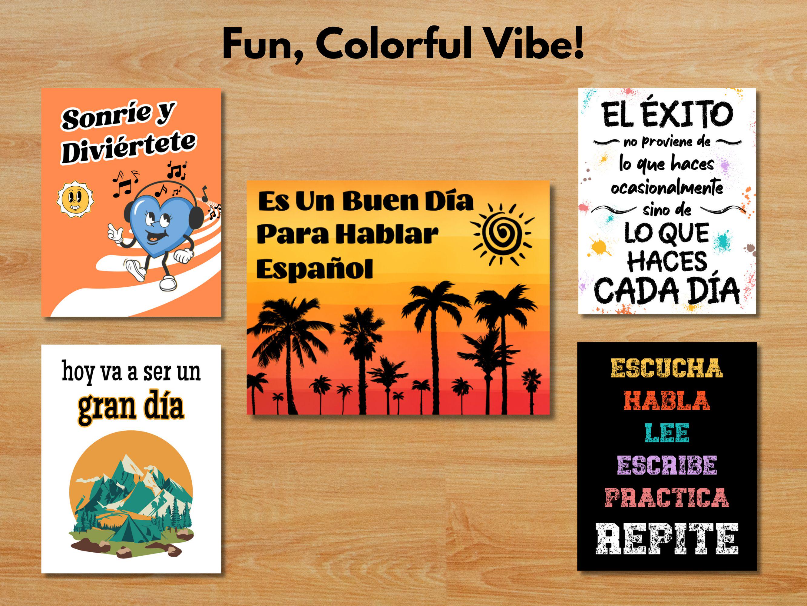 Spanish Classroom Posters Printable Spanish Teacher High School Decor ...