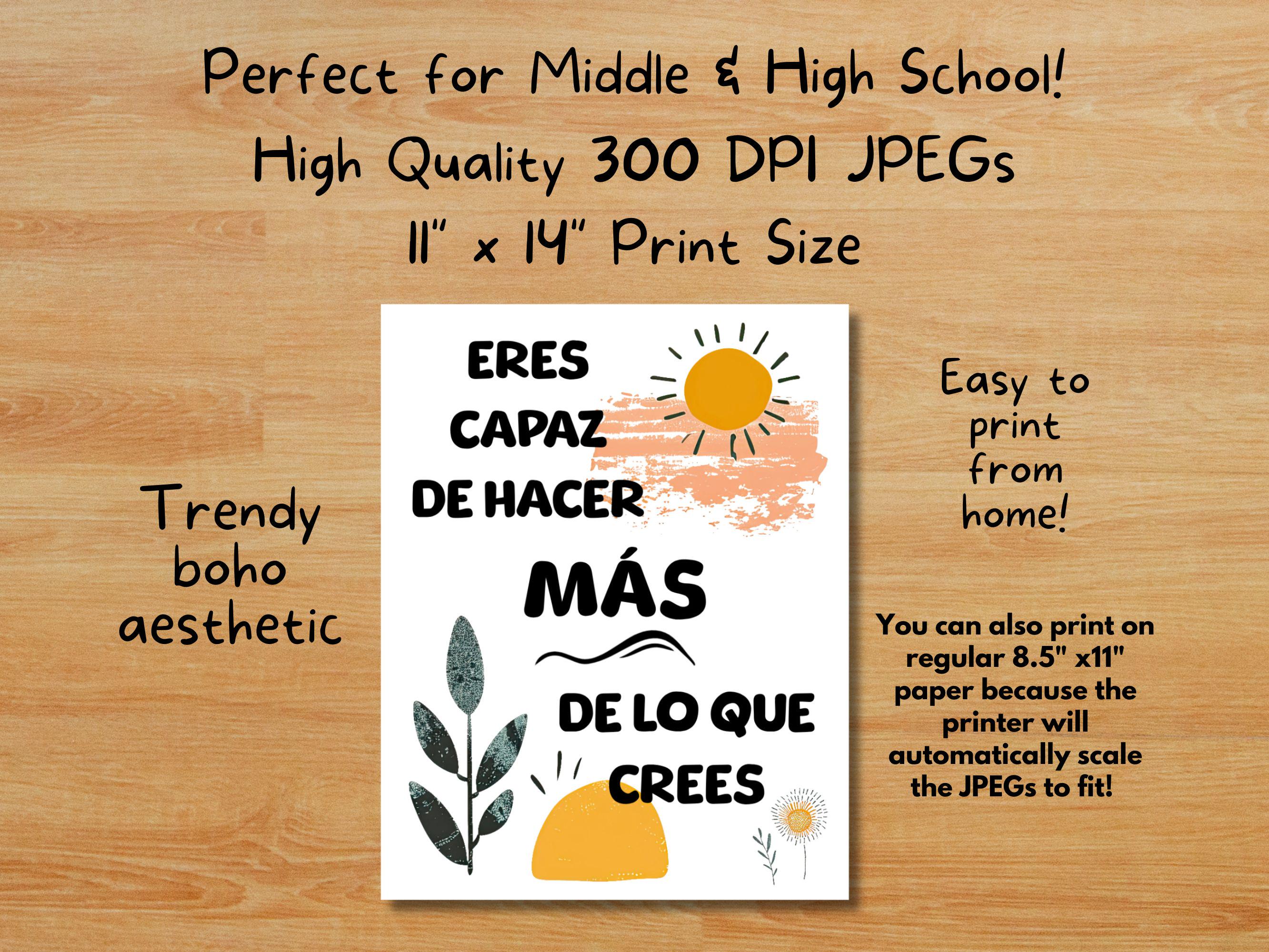 Spanish Growth Mindset Poster Spanish Class Motivational Decor School ...