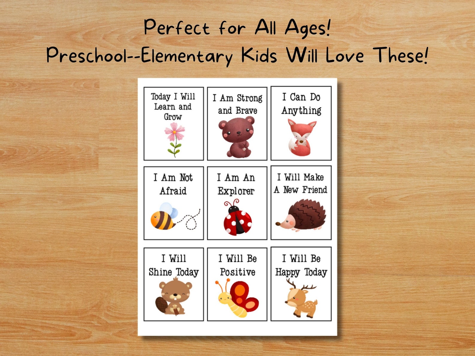 Lunchbox Notes for Kids Printable Daily Positive Affirmations ...