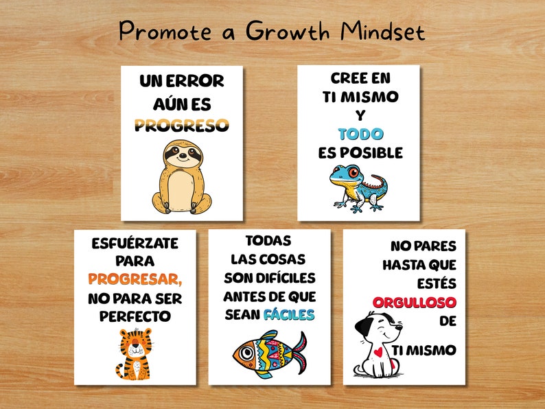 Spanish Growth Mindset Poster Spanish Class Motivational Decor School ...