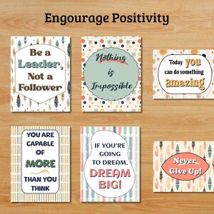 High School Boho Growth Mindset Poster Positive Classroom Motivational ...