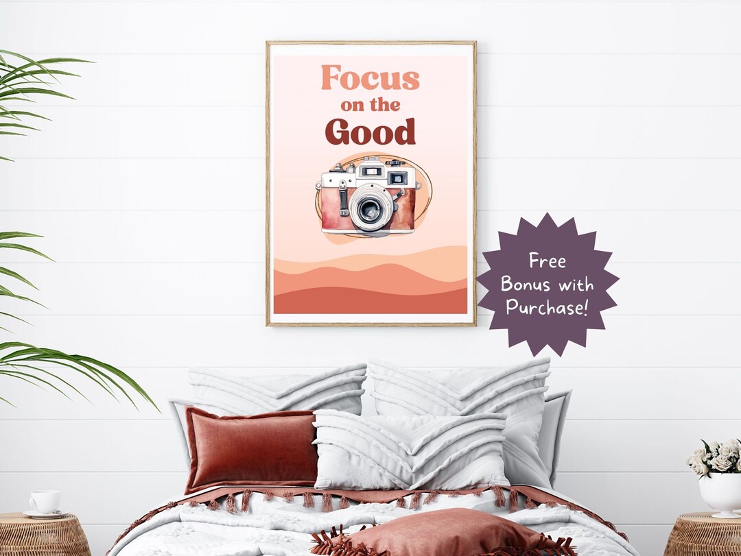 Focus on the Good Printable Poster, Classroom Retro Decor, Growth ...