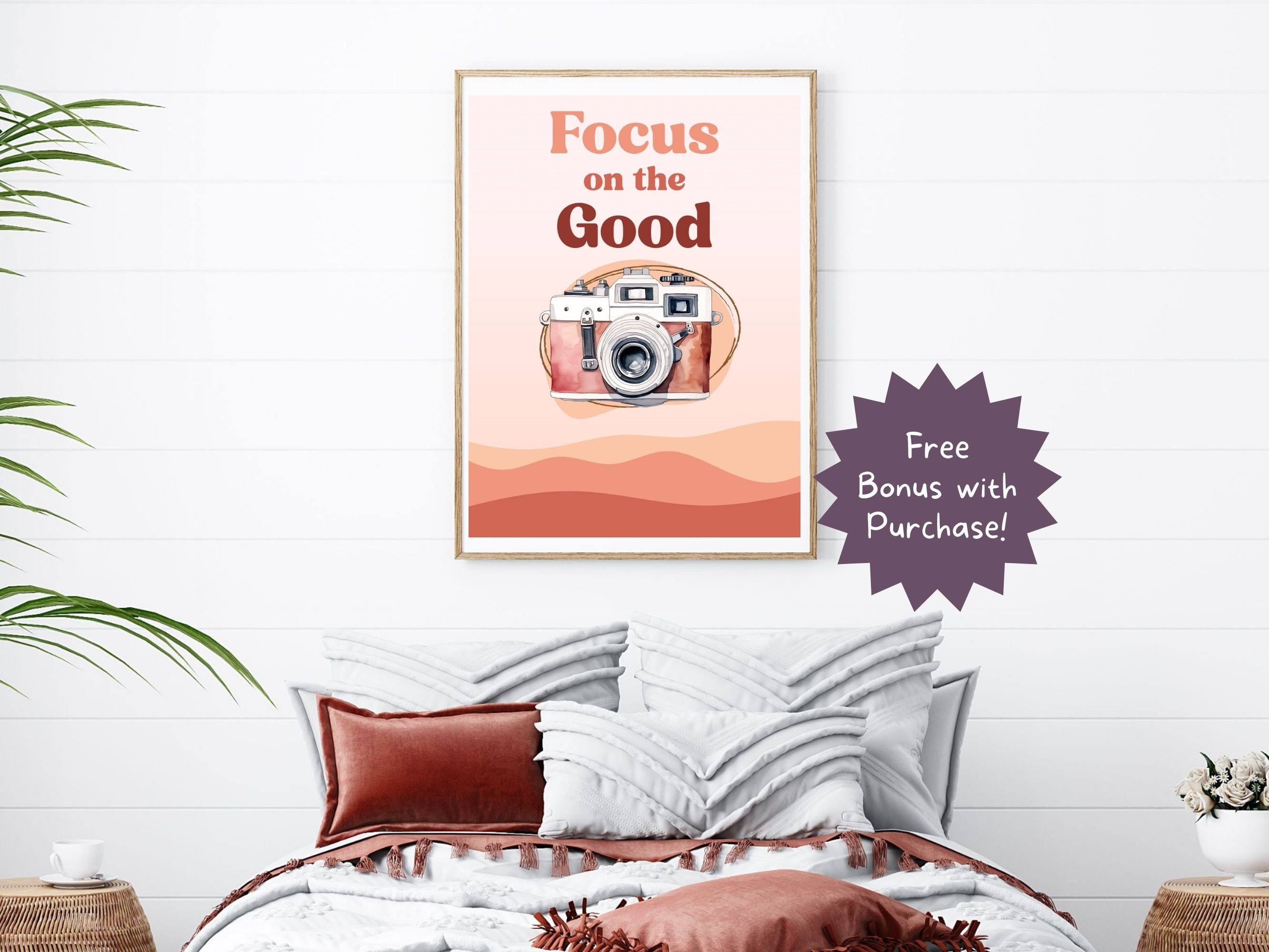 Focus on the Good Printable Poster, Classroom Retro Decor, Growth ...