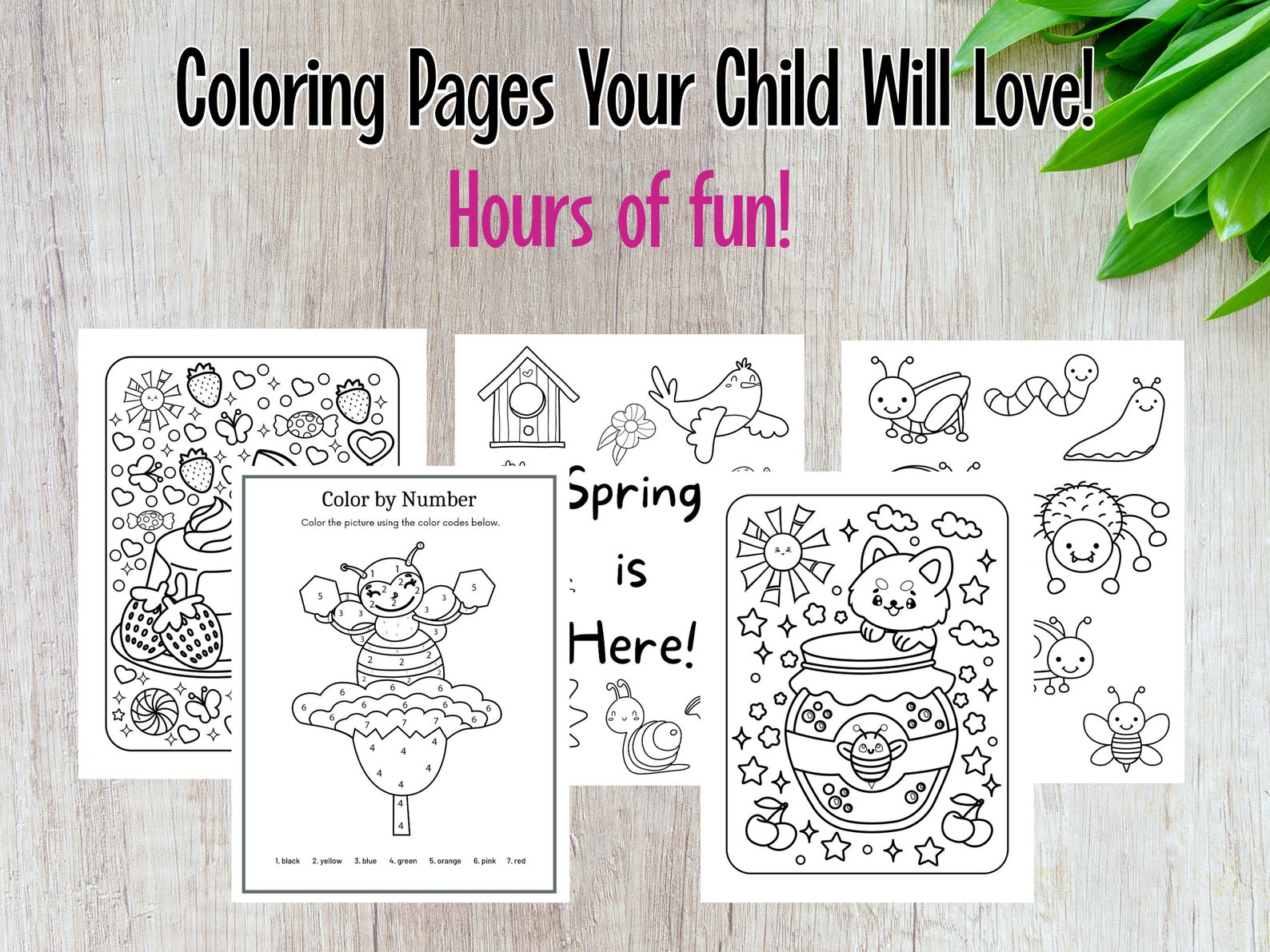 Kids Activity Sheets Spring, Printable Coloring Pages, Preschool ...
