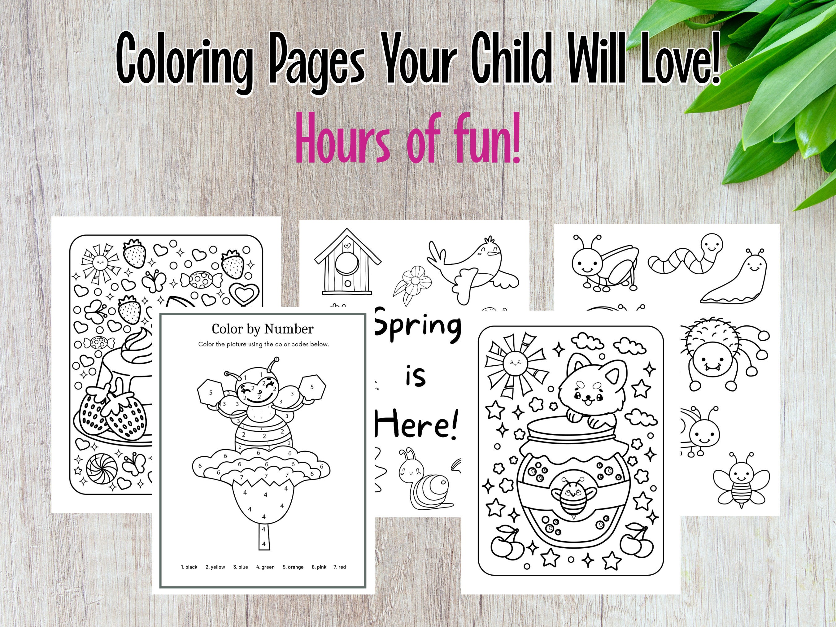 Kids Activity Sheets Spring, Printable Coloring Pages, Preschool ...