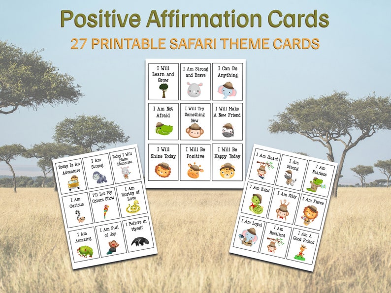 Positive Affirmation Cards for Kids Printable Lunchbox Notes Daily ...