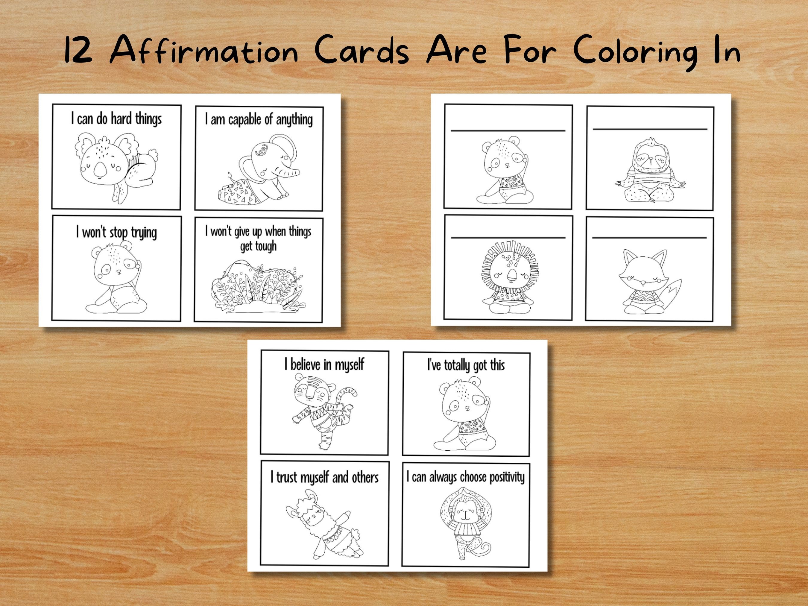 Emotional Regulation Printable Affirmation Cards Anxiety Relief for ...