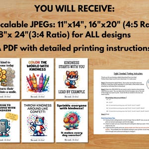 Kindness Classroom Posters Printable Growth Mindset Decor Middle School ...