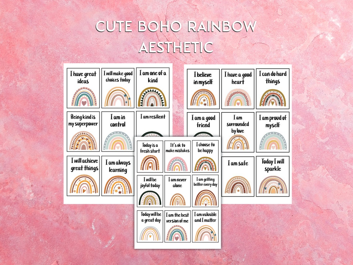 Lunchbox Notes for Kids Printable Daily Positive Affirmations ...