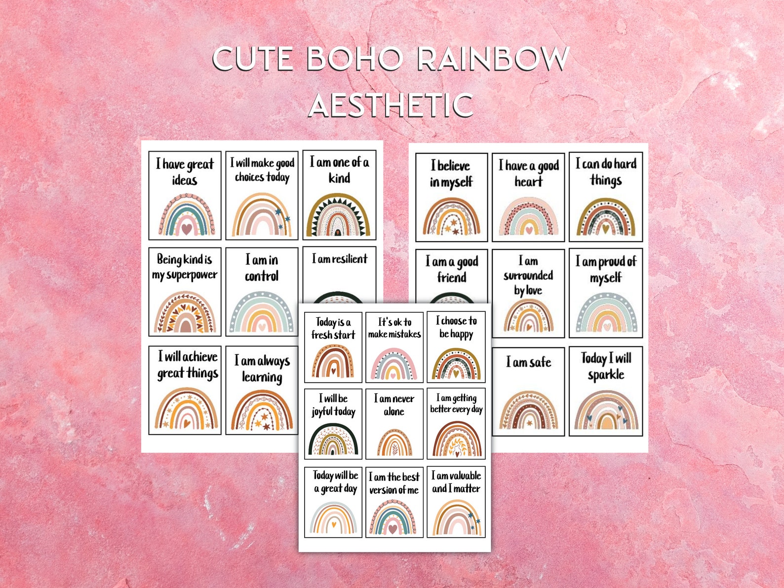 Lunchbox Notes for Kids Printable Daily Positive Affirmations ...