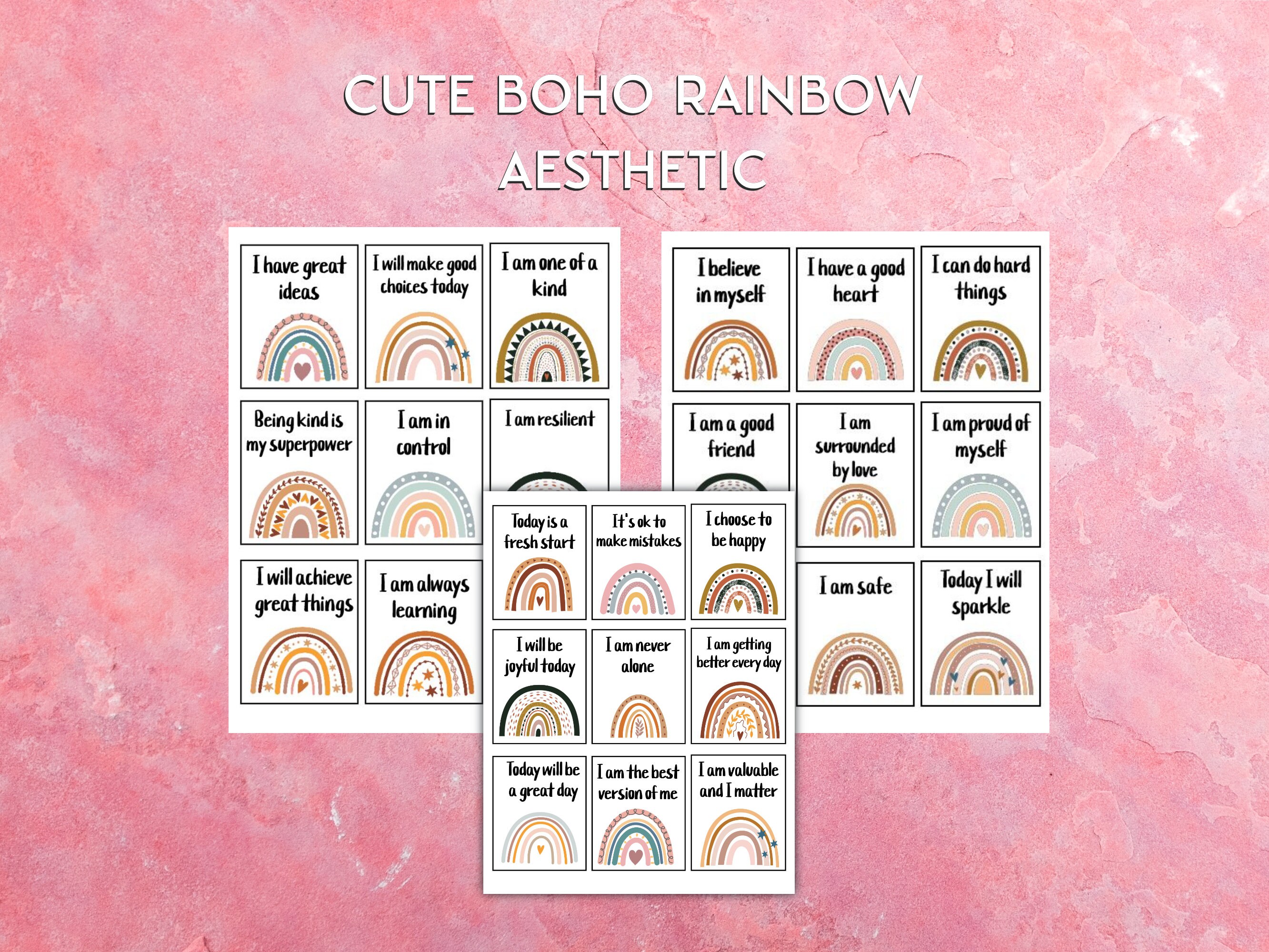 Lunchbox Notes for Kids Printable Daily Positive Affirmations ...