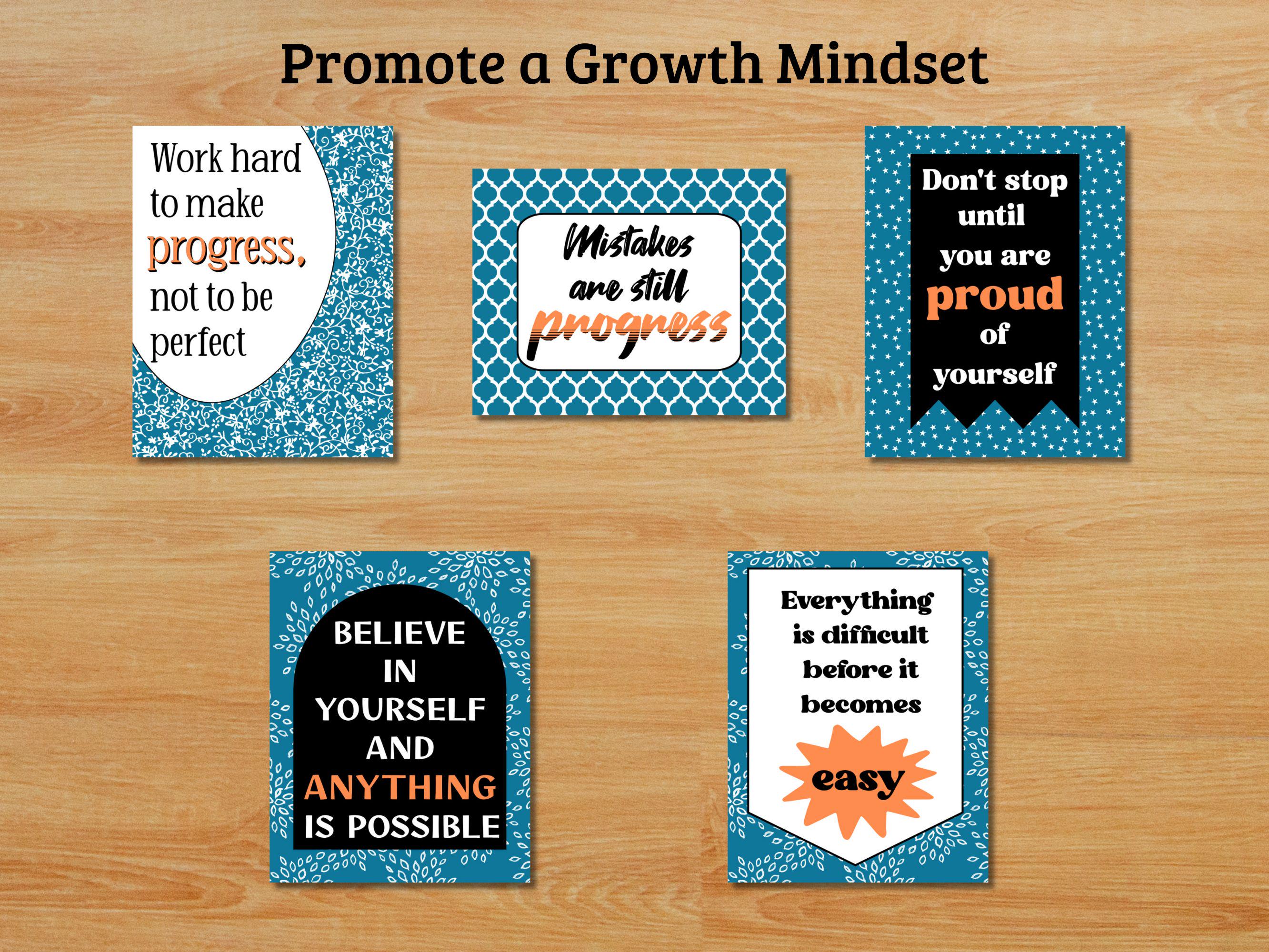 High School Growth Mindset Poster Printable Classroom Decor Middle ...