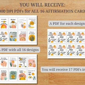 Spanish Growth Mindset Positive Affirmation Cards Spanish Class Boho ...