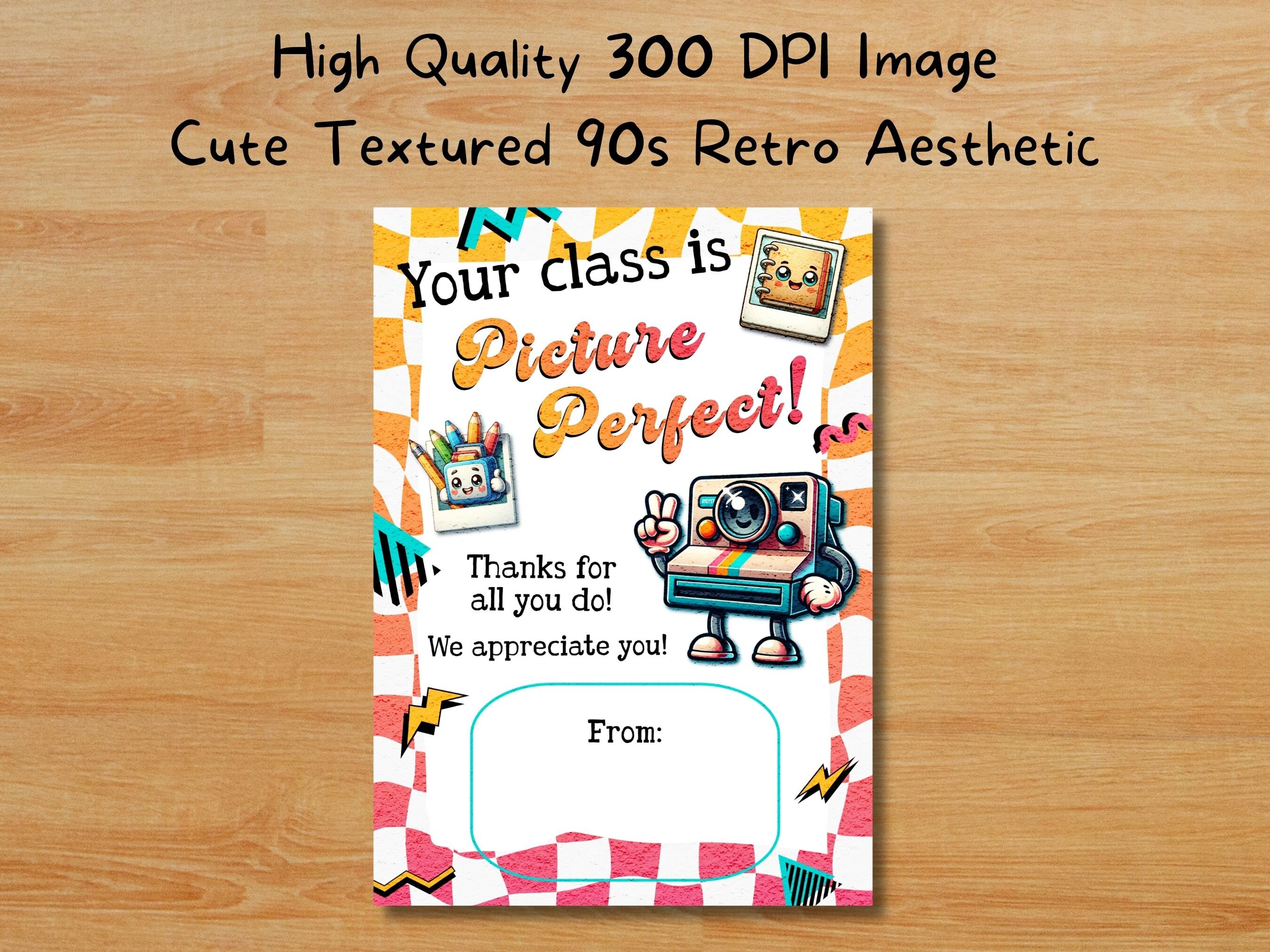 Funny 90s Retro Teacher Appreciation Week Card Printable Teacher Thank ...