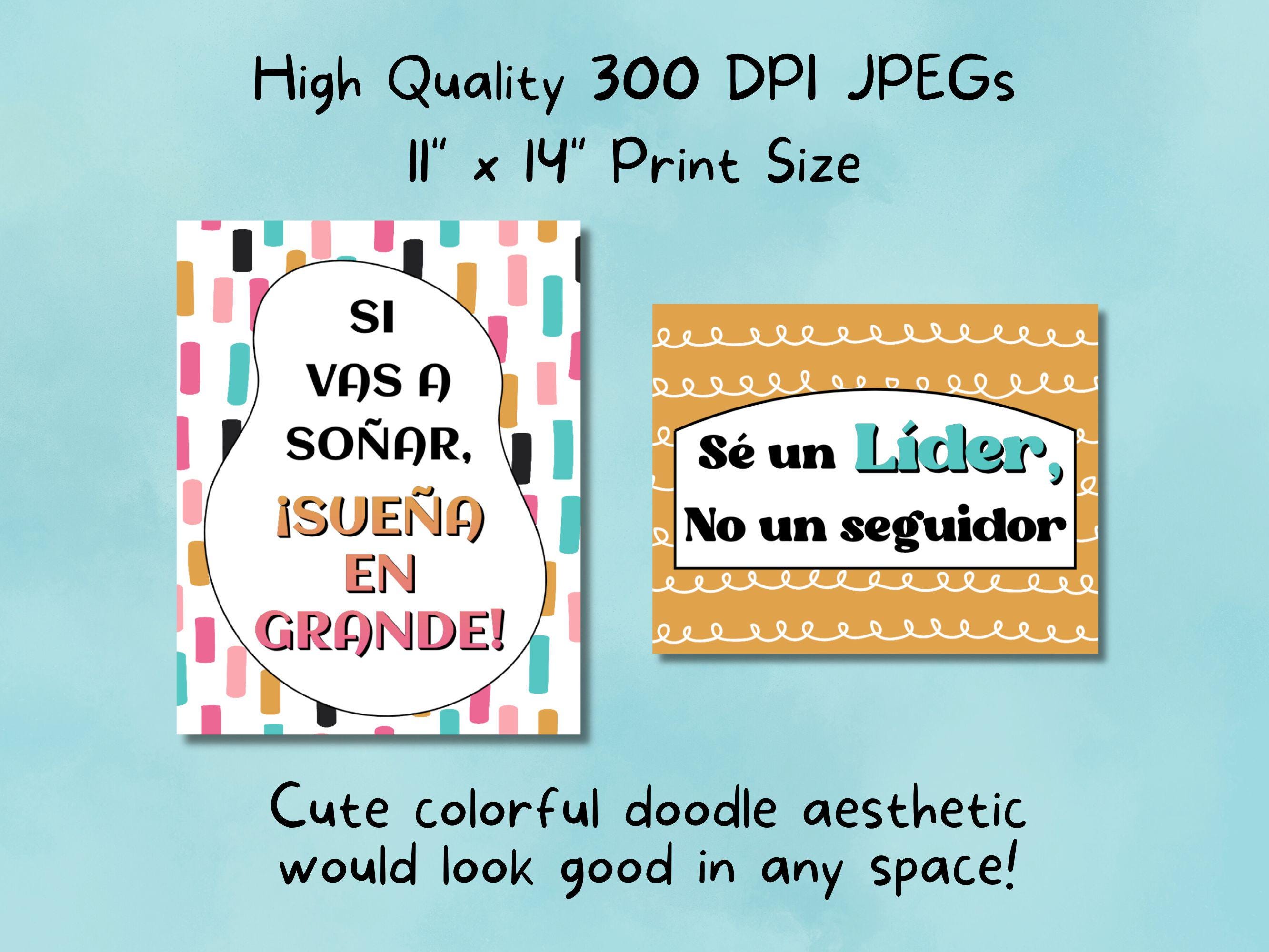 Spanish Growth Mindset Poster Spanish Class Motivational Decor School ...