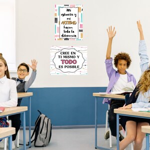 Spanish Growth Mindset Poster Spanish Class Motivational Decor School ...
