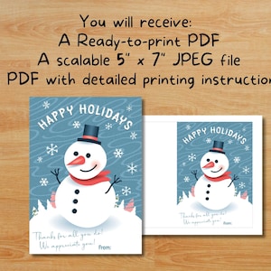 Teacher Christmas Gift Card Holder Printable, PTA PTO Teacher ...