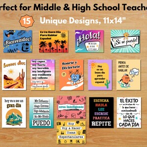 Spanish Classroom Posters Printable Spanish Teacher High School Decor ...