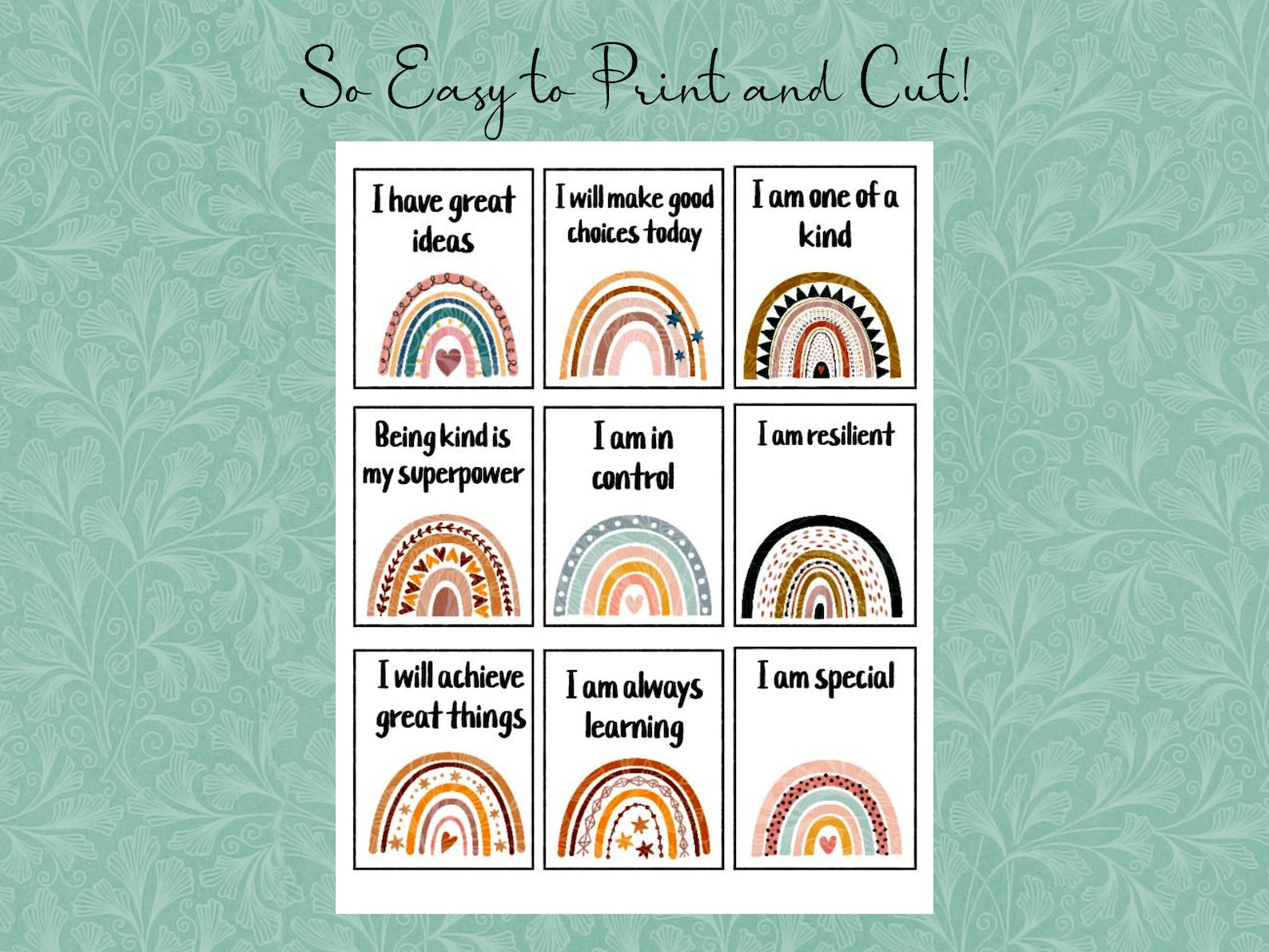 Lunchbox Notes for Kids Printable Daily Positive Affirmations ...