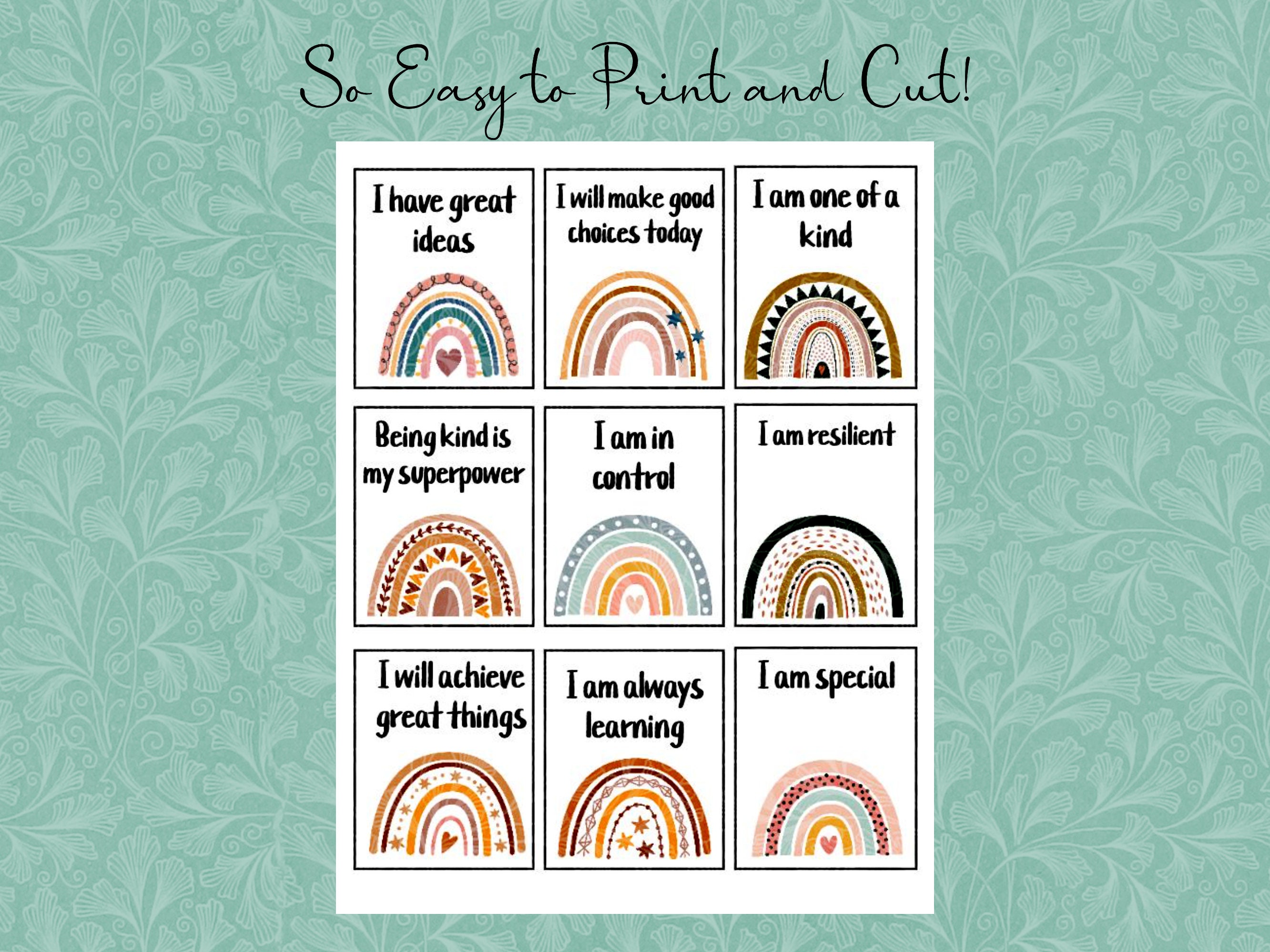 Lunchbox Notes for Kids Printable Daily Positive Affirmations ...