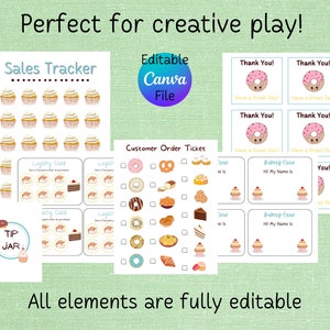 Dramatic Play Bakery Printable, Pretend Play Printables Preschool ...