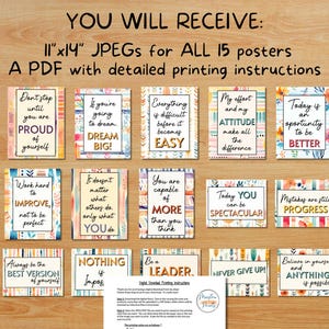 High School Boho Growth Mindset Poster Middle School Classroom ...