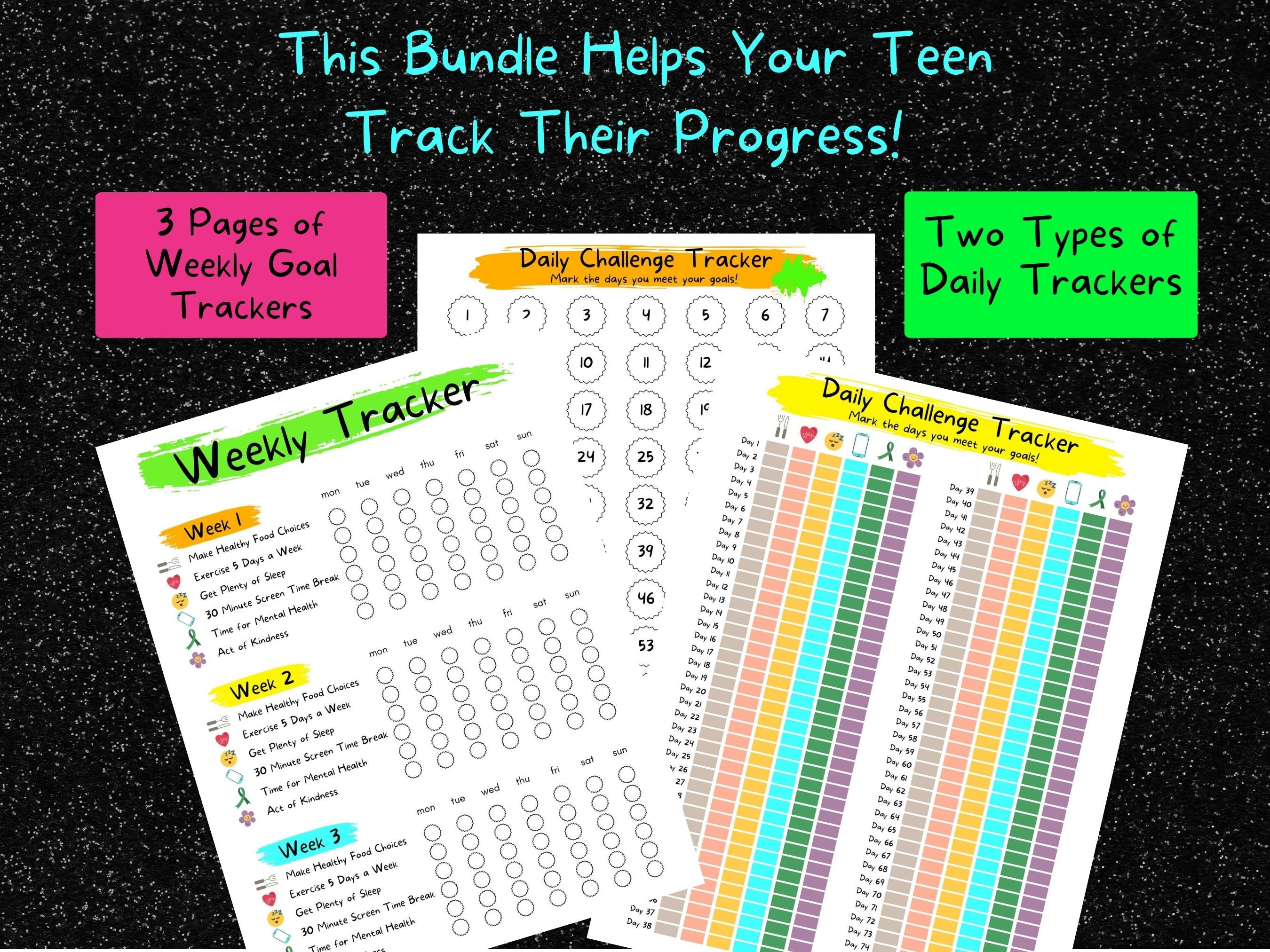 75 Challenge Tracker Printable Editable Habit Tracker for - Etsy