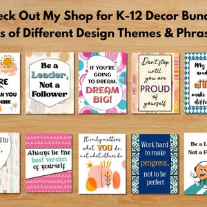 Growth Mindset Boho Classroom Posters High School Counseling Office ...