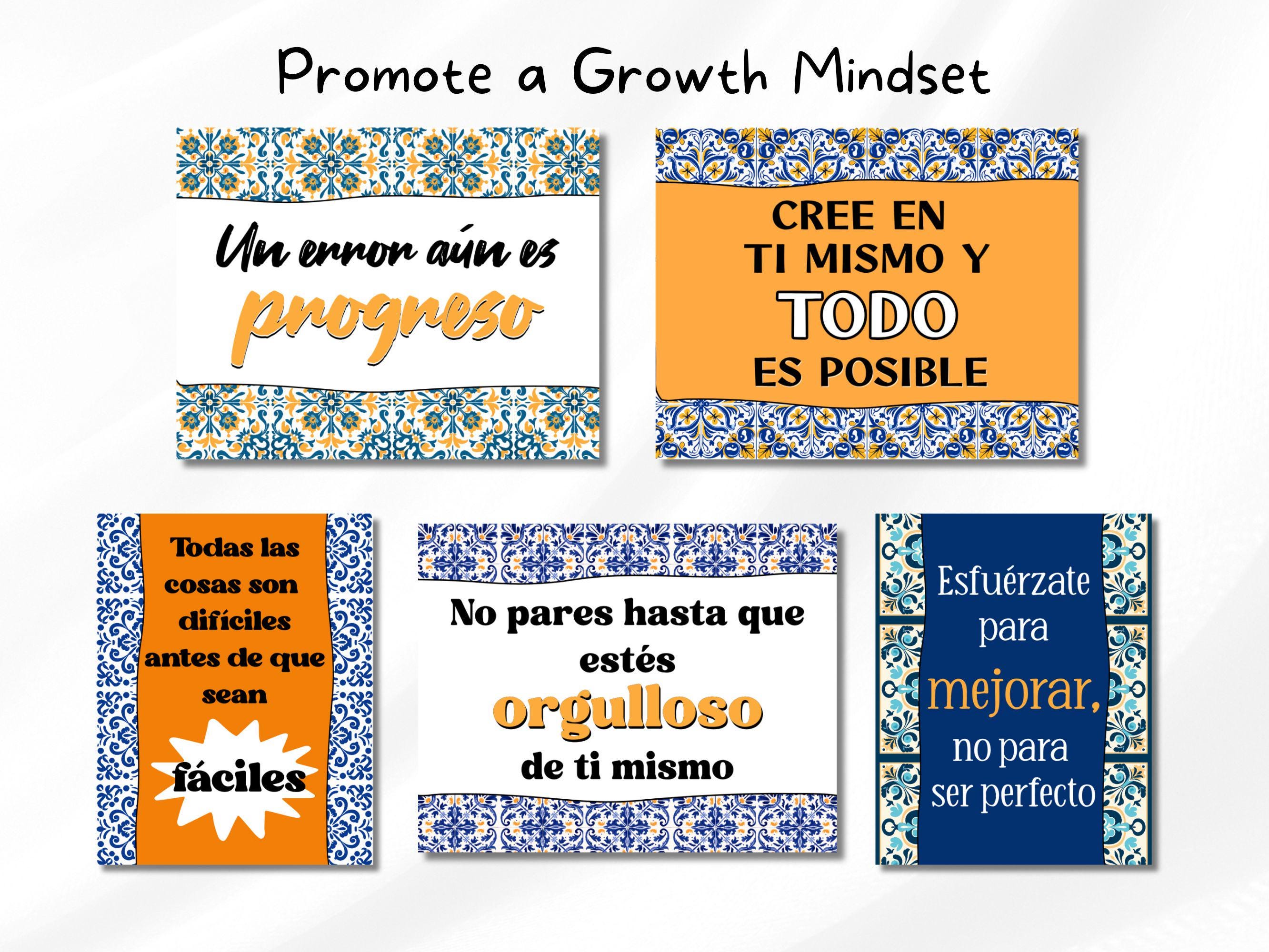 Spanish Growth Mindset Poster Spanish Classroom Motivational Decor ...