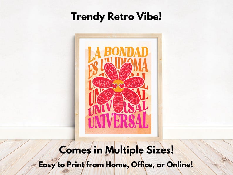 Retro Spanish Growth Mindset Poster Printable Spanish Class Decor ...