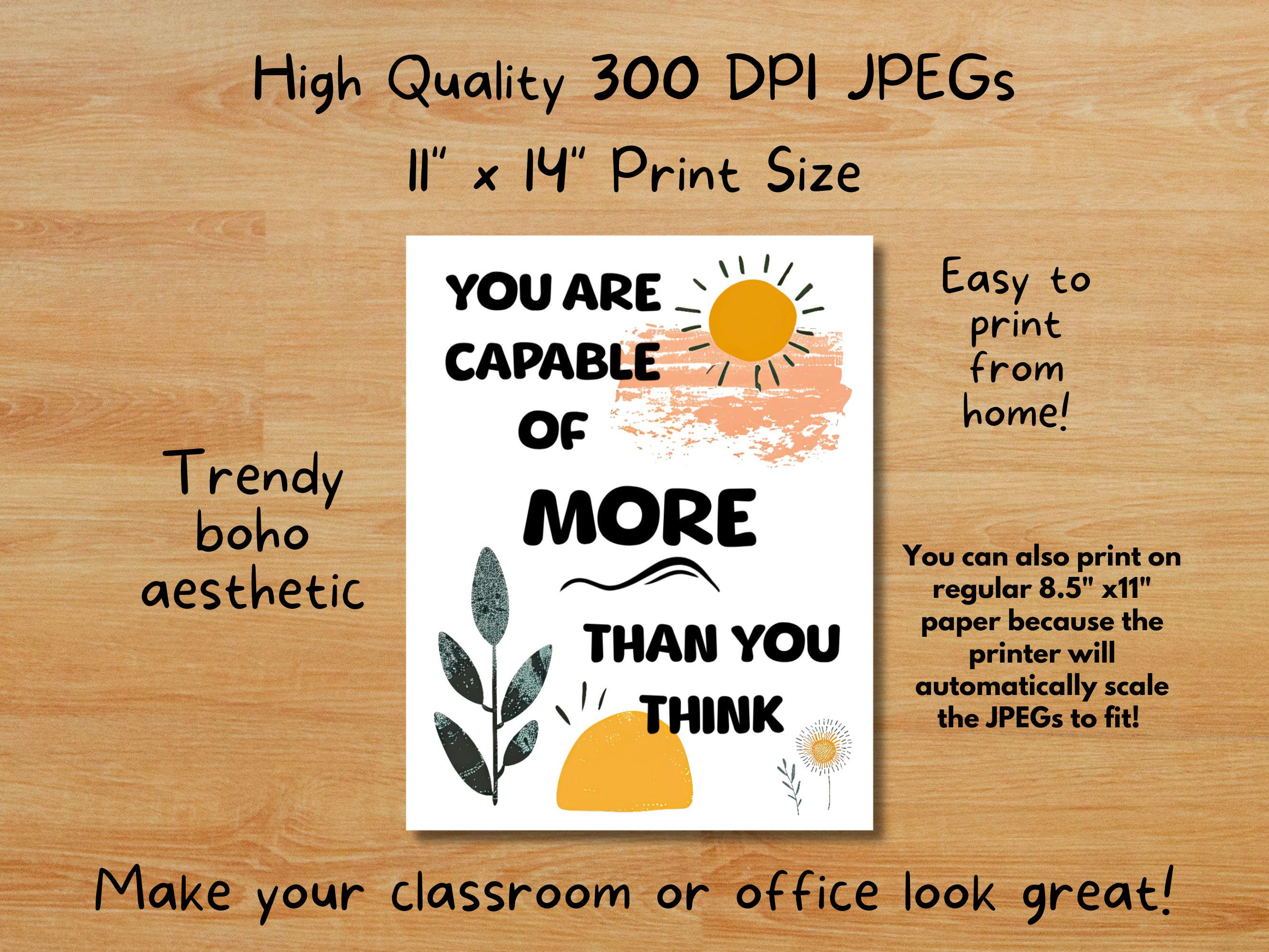 High School Boho Growth Mindset Poster Classroom Motivational Decor ...