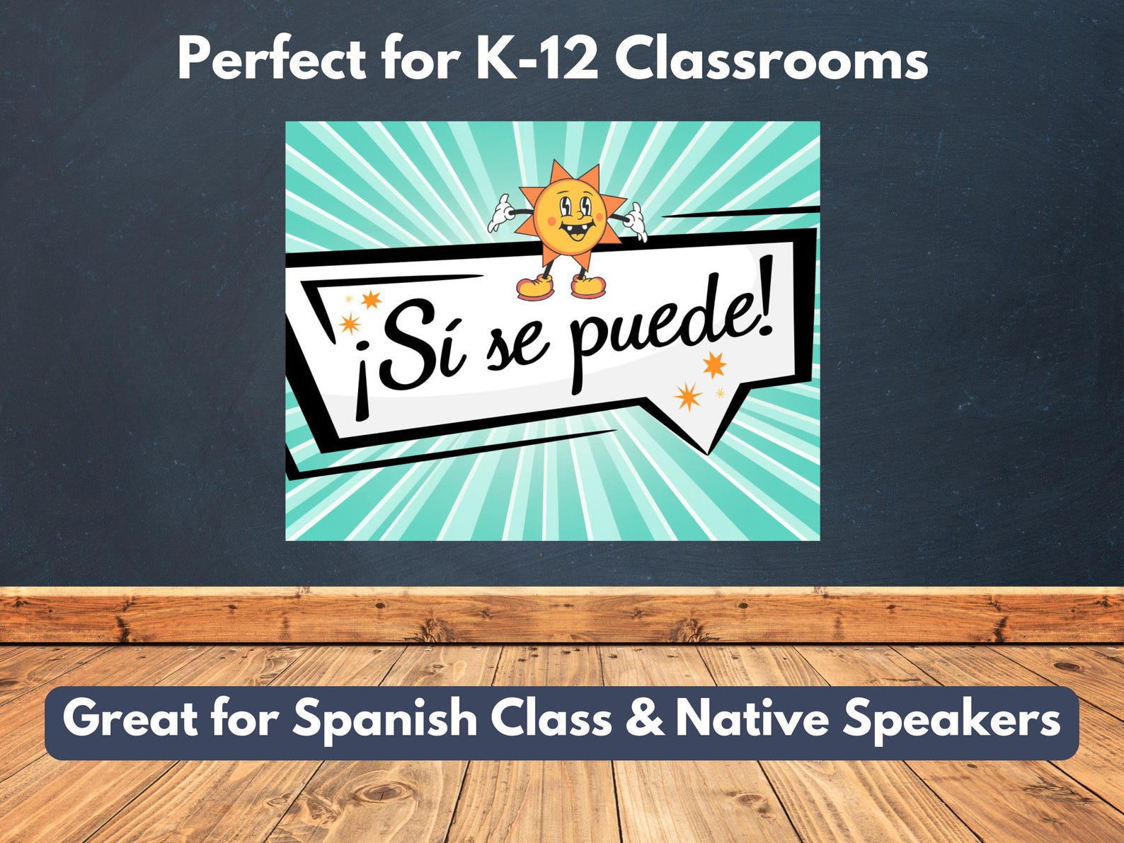 Retro Spanish Growth Mindset Poster Si Se Puede Spanish Class ...