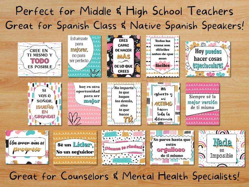 Spanish Growth Mindset Poster Spanish Class Motivational Decor School ...