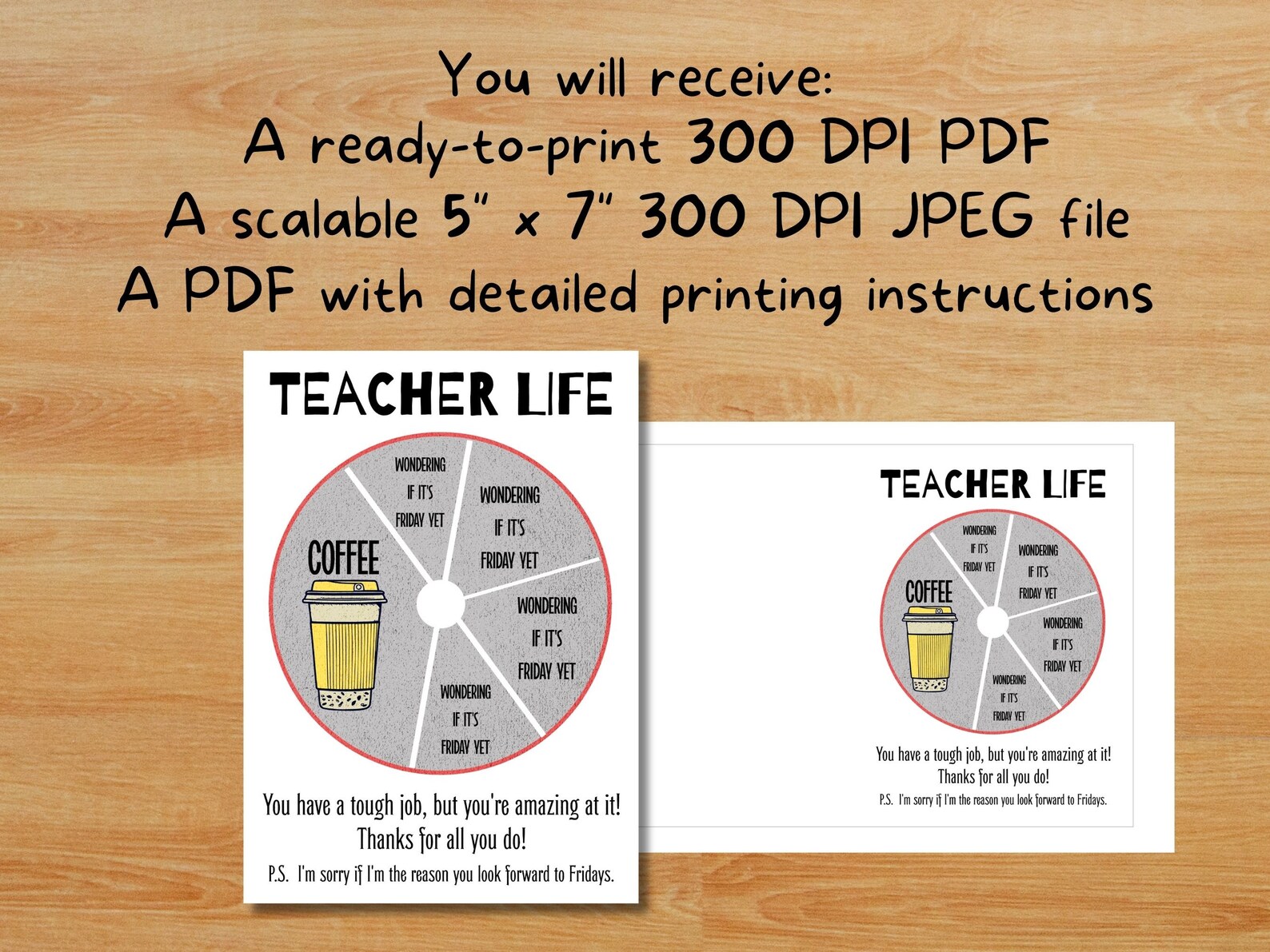 Funny Teacher Appreciation Card Printable Teacher Thank You Sarcastic ...