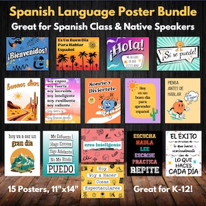 Spanish Classroom Posters Printable Spanish Teacher High School Decor ...