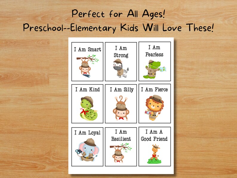Positive Affirmation Cards for Kids Printable Lunchbox Notes Daily ...