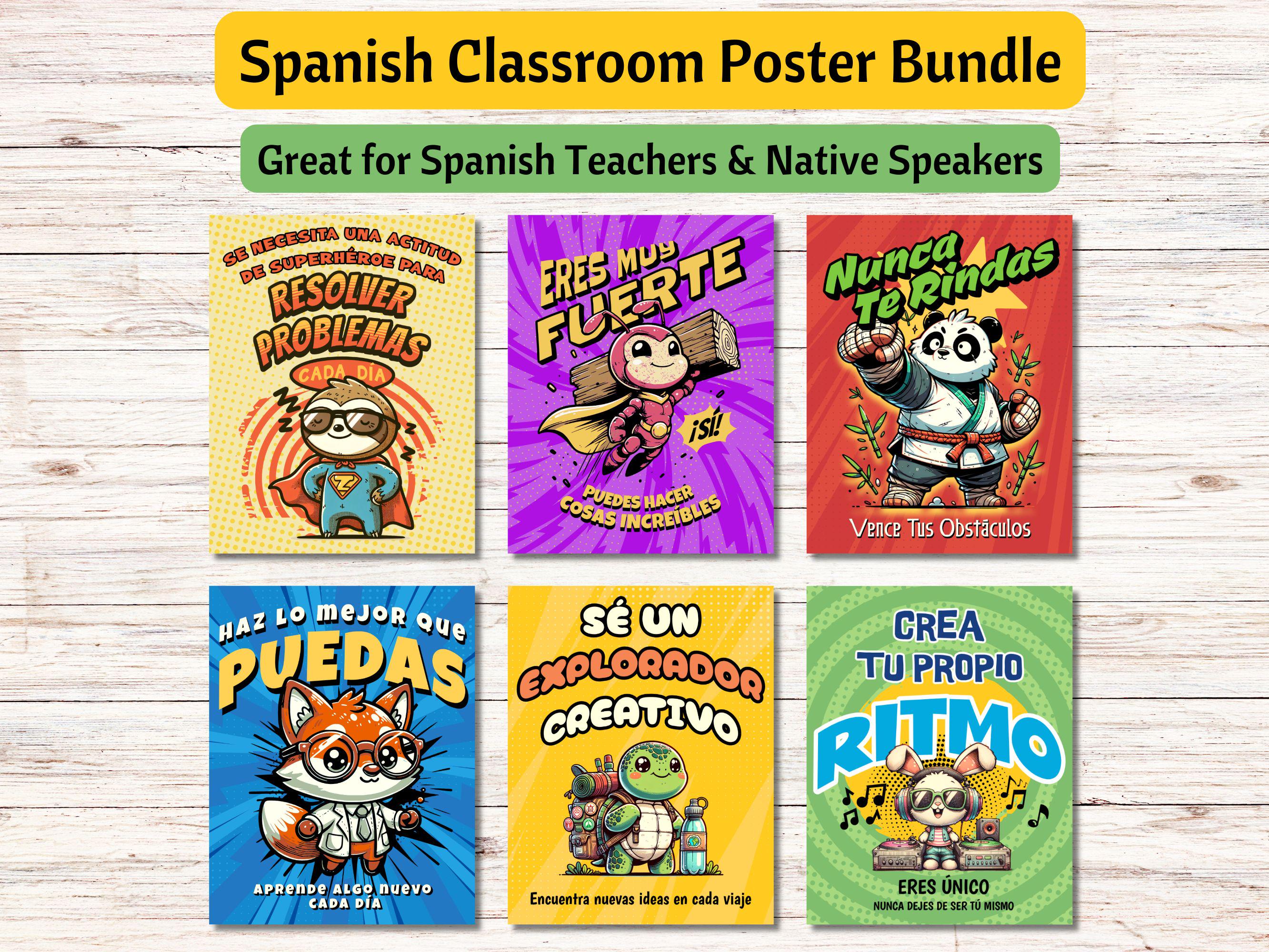 Spanish Growth Mindset Poster Spanish Class Decor Middle School ...