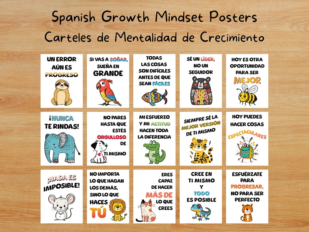 Spanish Growth Mindset Poster Spanish Class Motivational Decor School ...