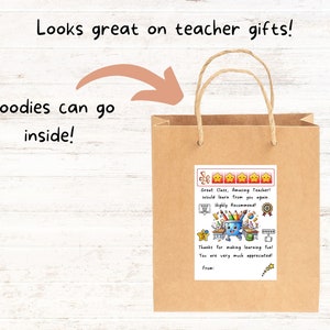 Funny Teacher Thank You Card Printable Teacher Appreciation Card Five ...