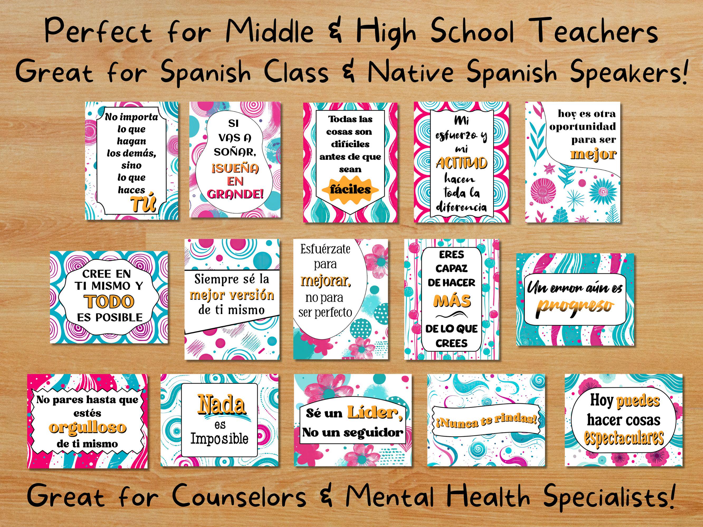Spanish Growth Mindset Poster Printable Spanish Class Motivational ...