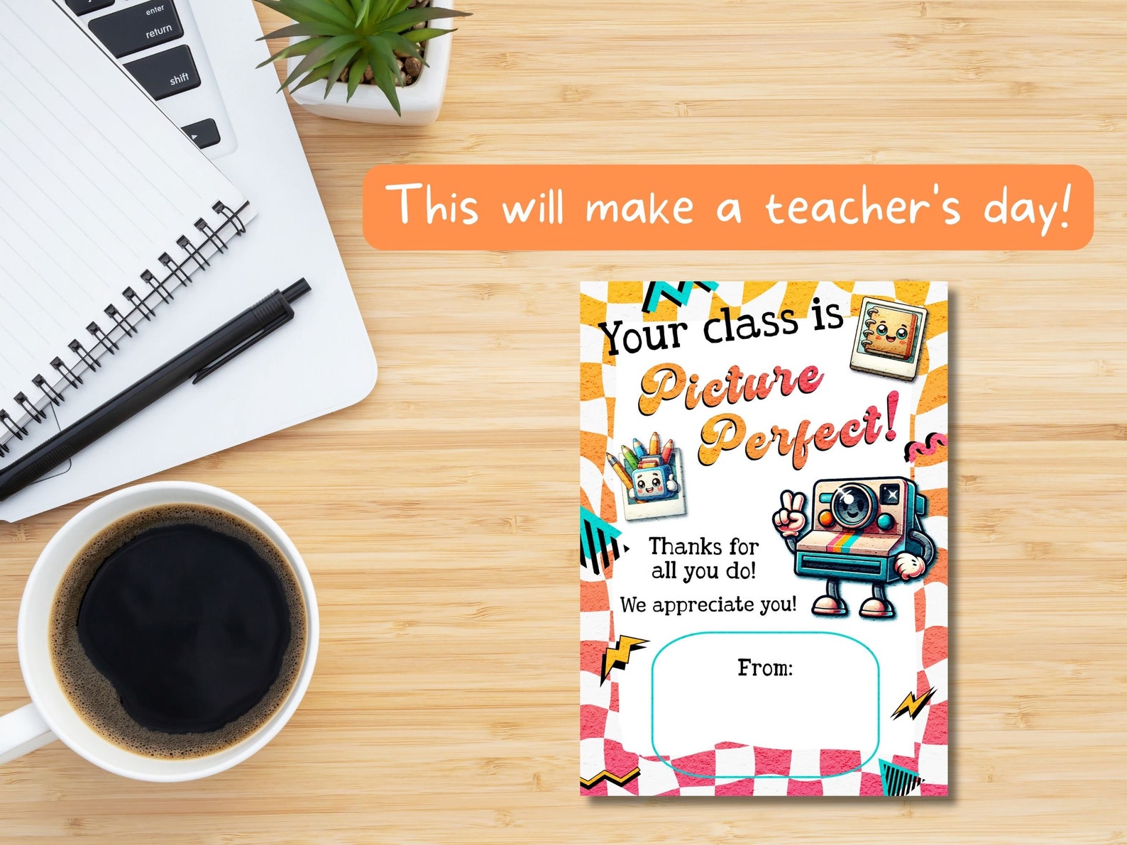 Funny 90s Retro Teacher Appreciation Week Card Printable Teacher Thank ...