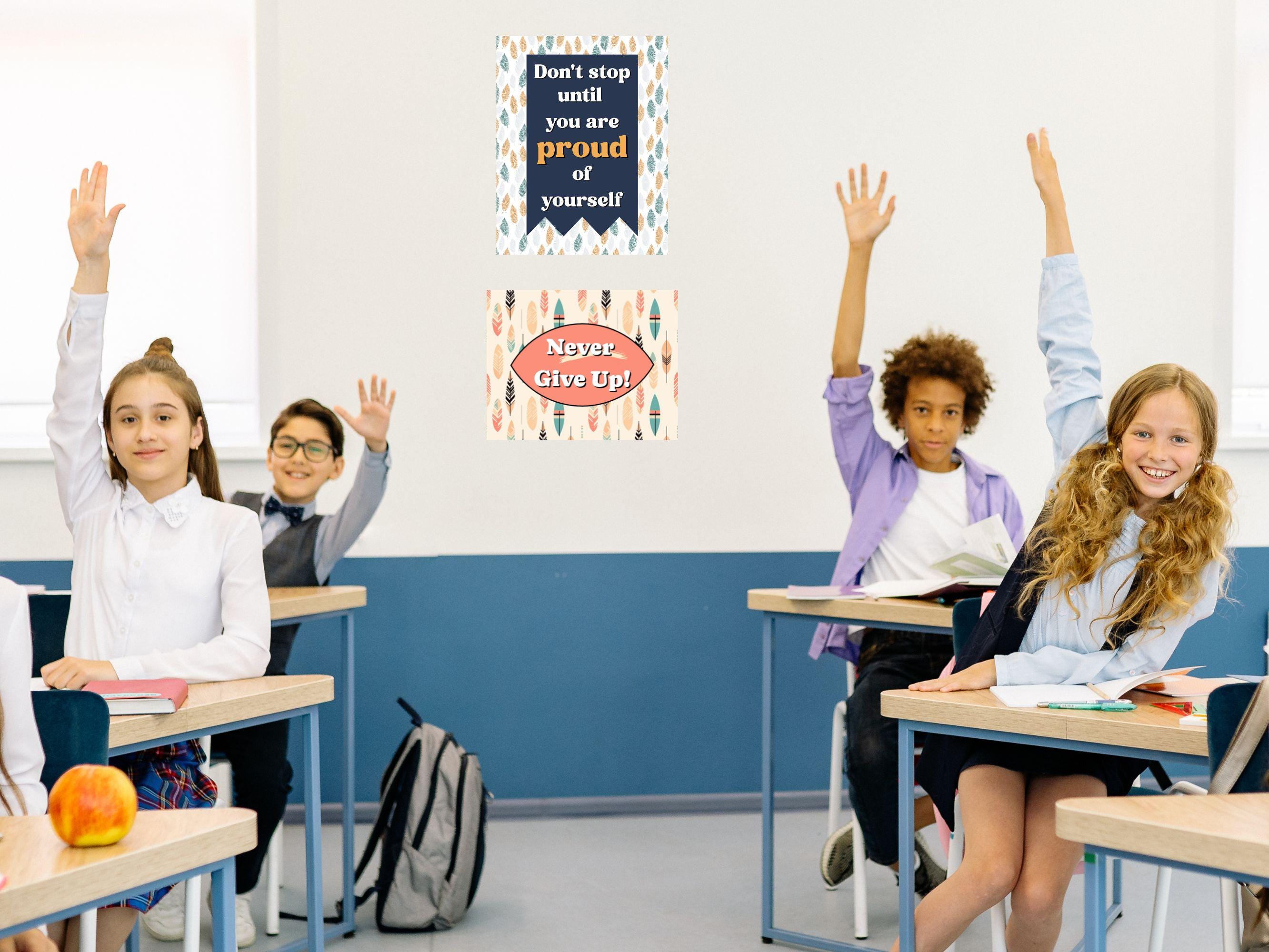 High School Boho Growth Mindset Poster Positive Classroom Motivational ...