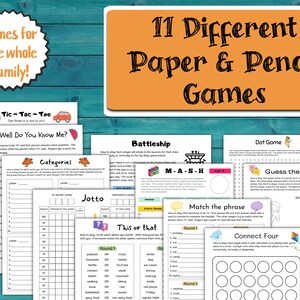 Road Trip Games Printable Travel Activity Pack, Road Trip Activity Book ...