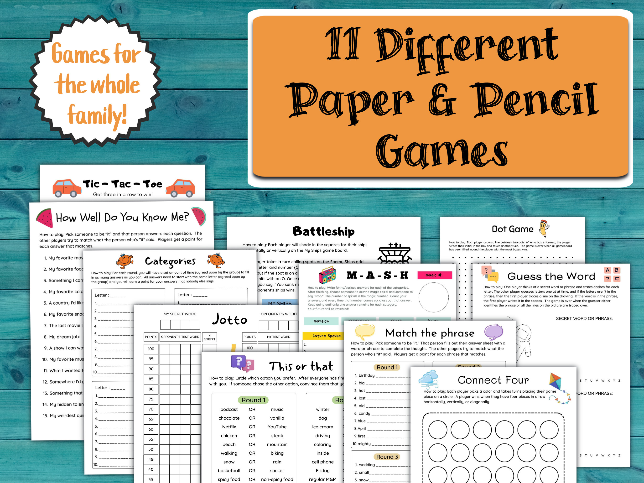 Road Trip Games Printable Travel Activity Pack, Road Trip Activity Book ...