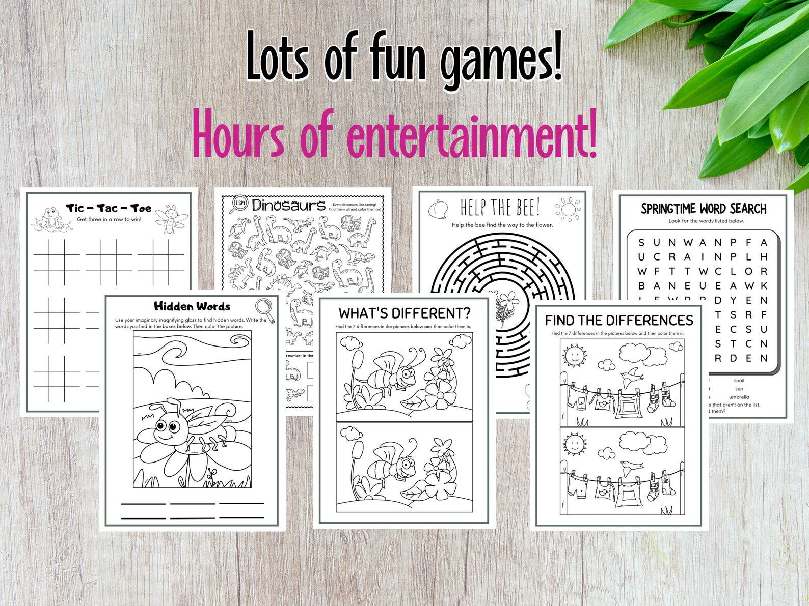 Kids Activity Sheets Spring, Printable Coloring Pages, Preschool ...