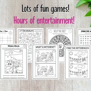 Kids Activity Sheets Spring, Printable Coloring Pages, Preschool ...