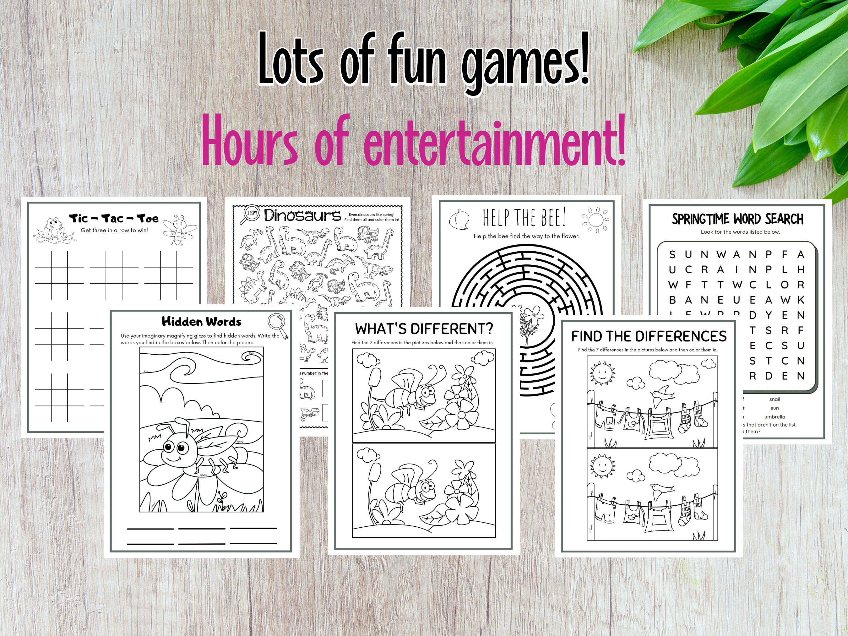 Kids Activity Sheets Spring, Printable Coloring Pages, Preschool ...